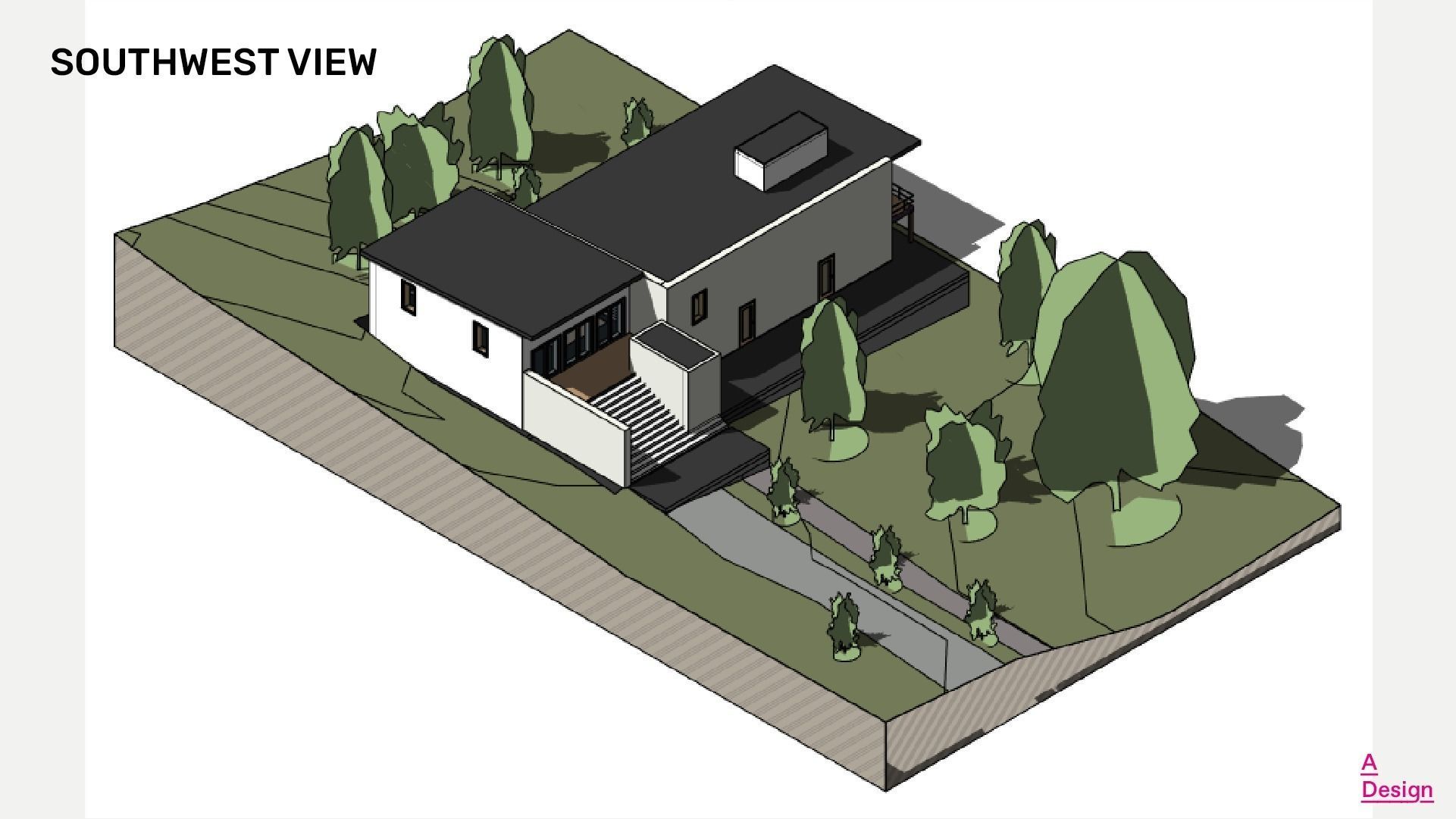 Rectangle house - Revit 3D model | CGTrader