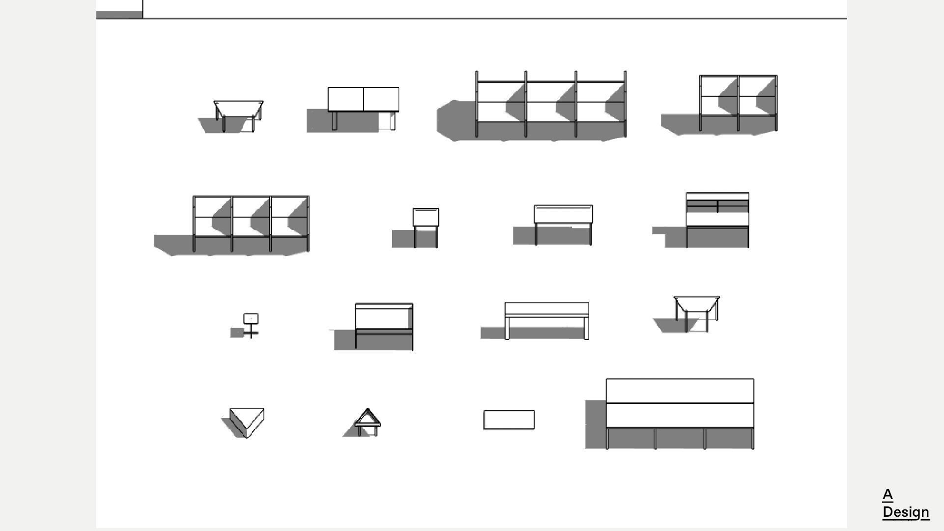 Modular tables - Revit 3D model | CGTrader