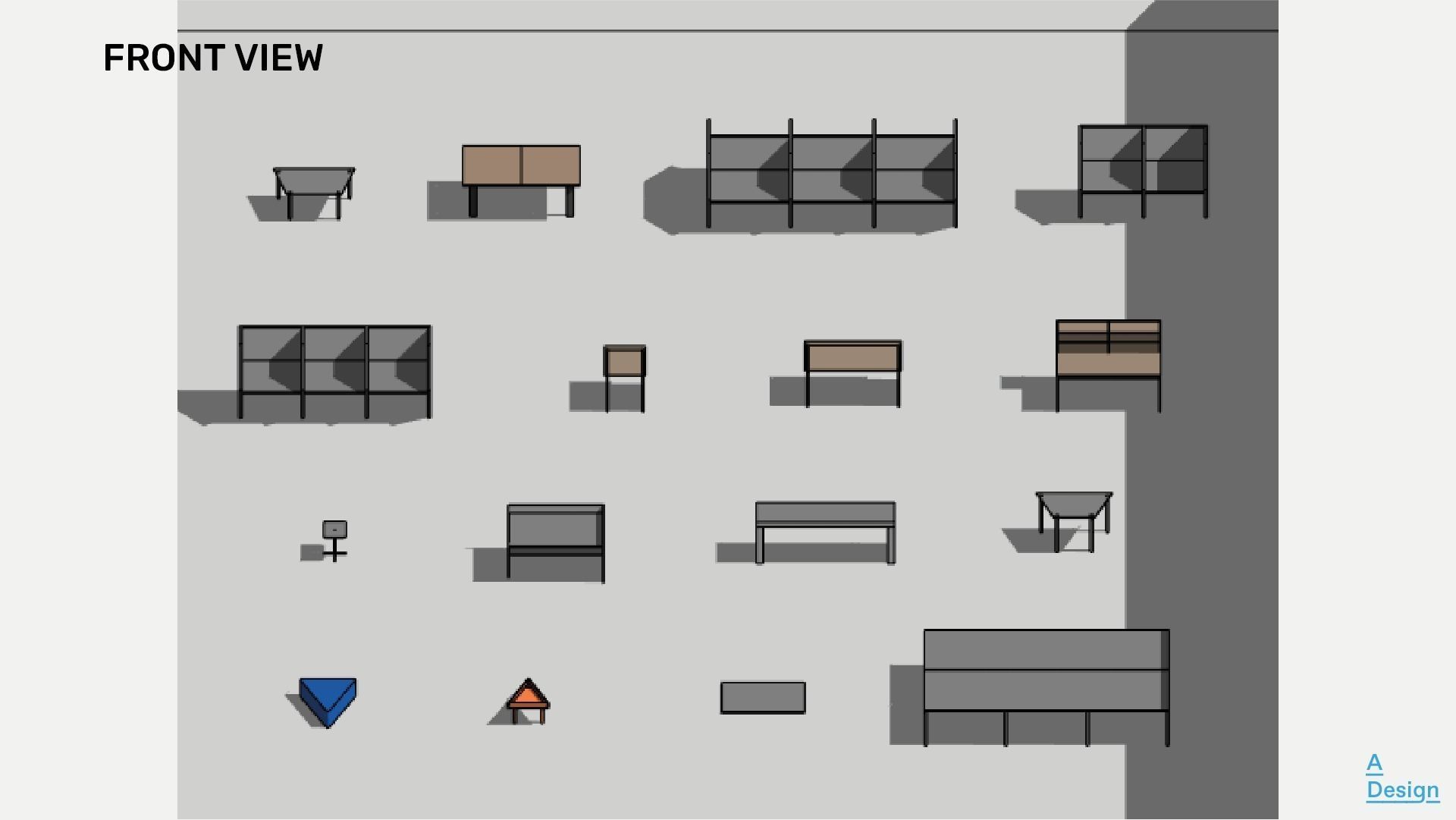 Modular tables - Revit 3D model | CGTrader