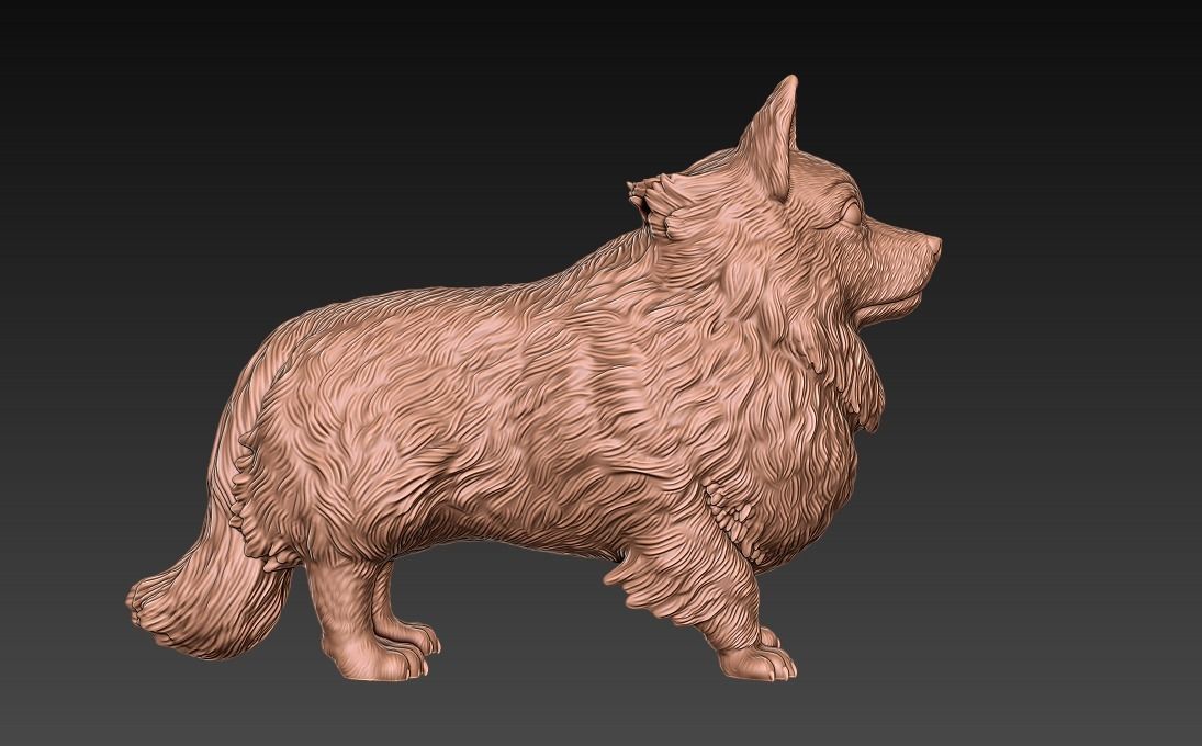 Spitz sculpture of dog 3D model 3D printable | CGTrader