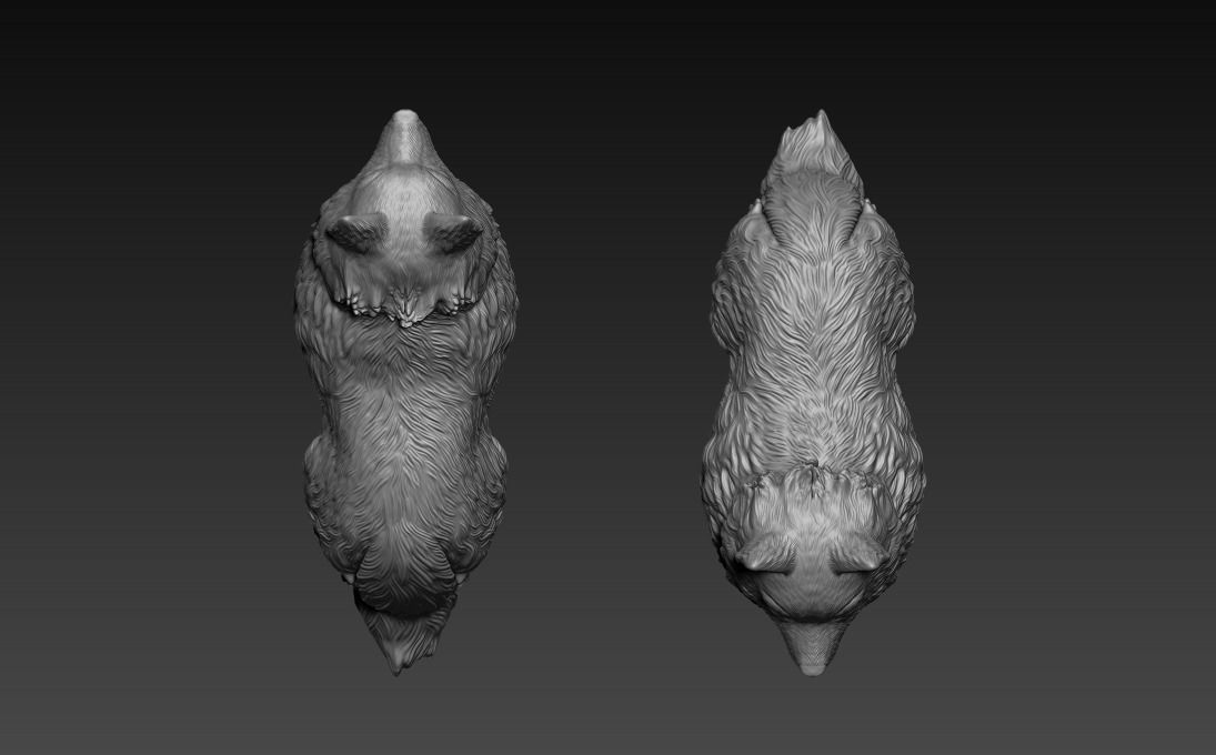 Spitz sculpture of dog 3D model 3D printable | CGTrader