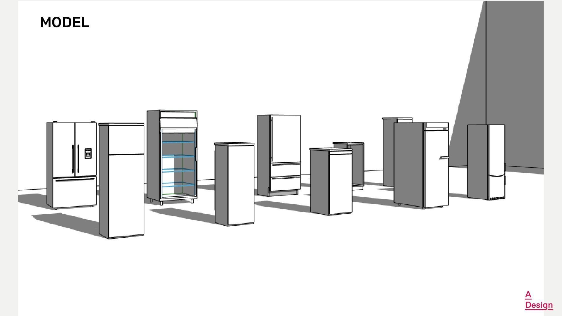 Refrigerator - Pack of revit families 3D model | CGTrader