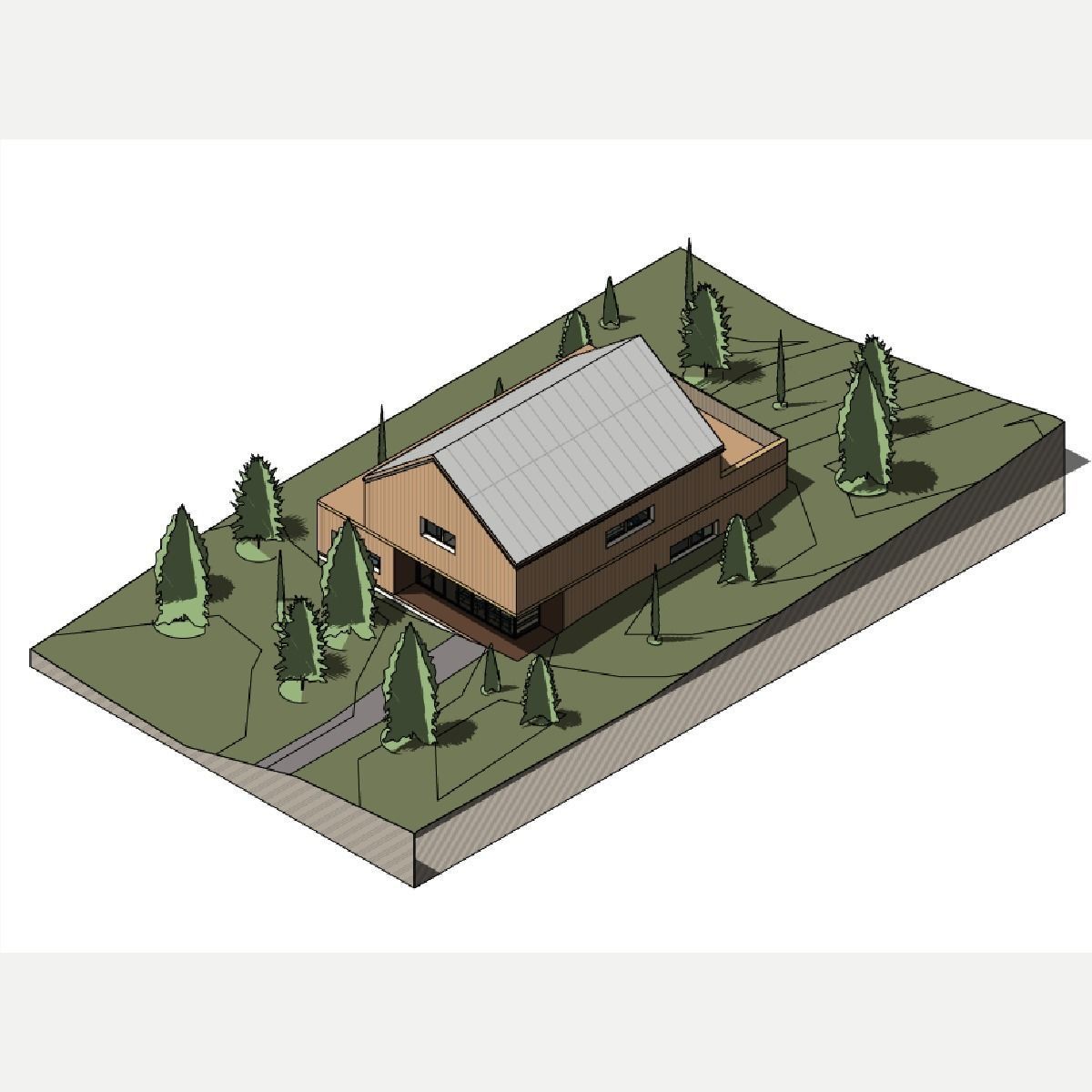 Two-storey house - Revit 3D model | CGTrader