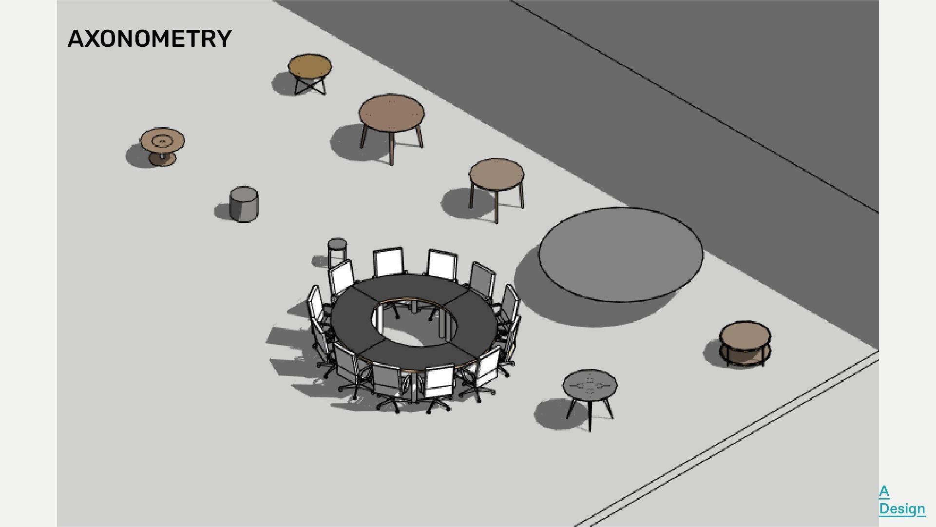 Round Tables - Pack of revit families 3D model | CGTrader