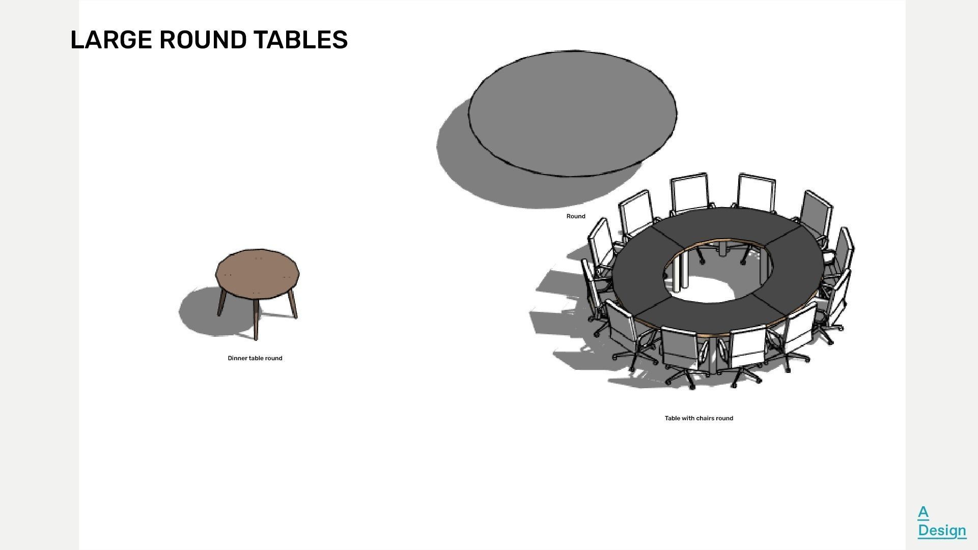 Round Tables - Pack of revit families 3D model | CGTrader