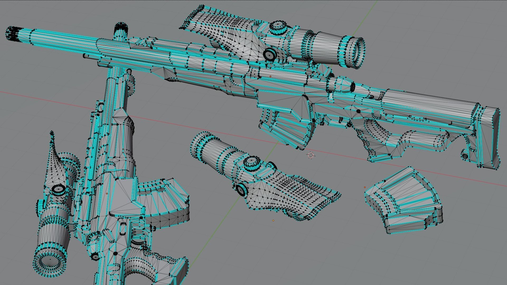 3D model Stylized Sci-Fi Assault Snipe Laser Rifle VR / AR / low-poly ...