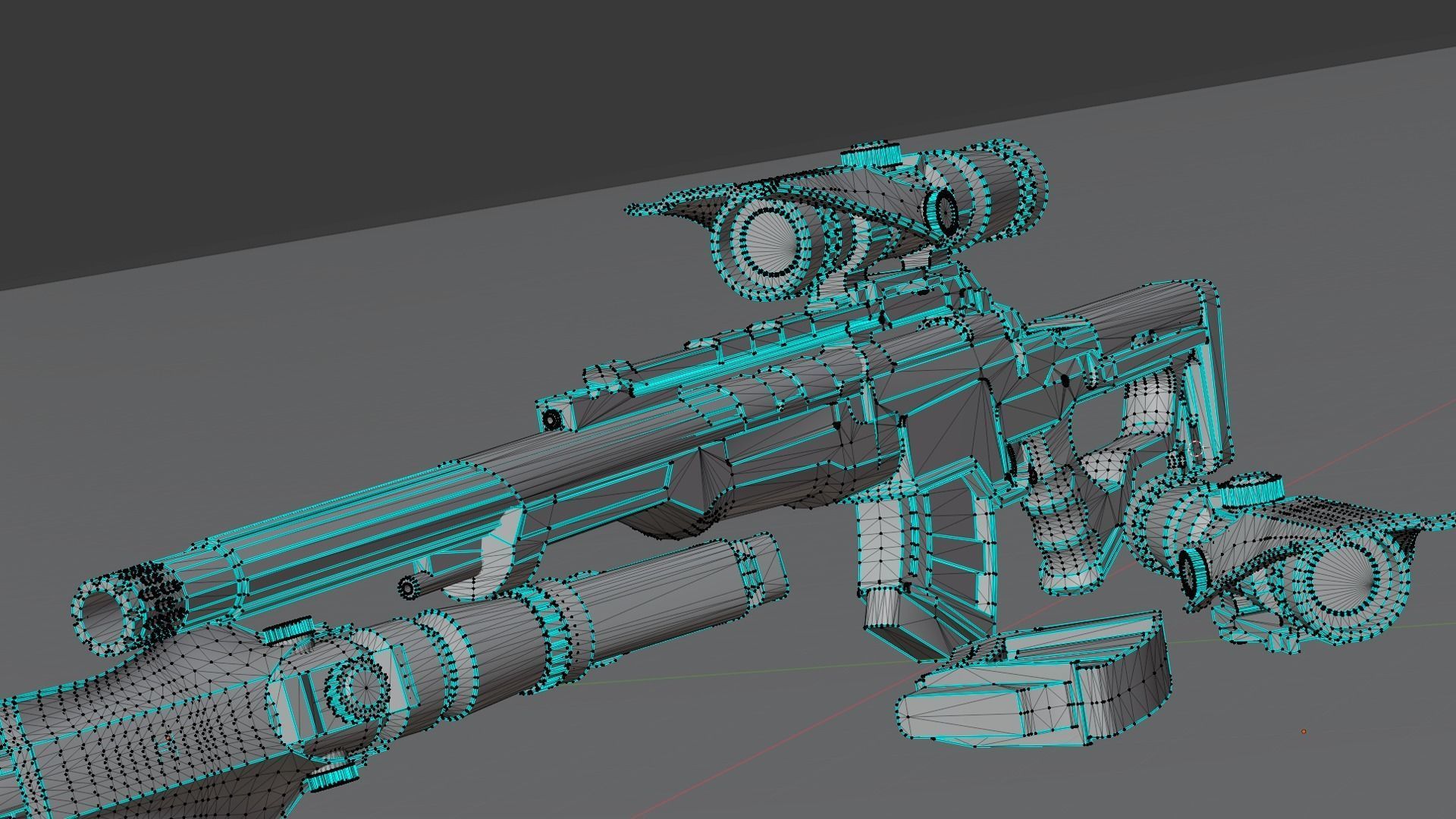 3D model Stylized Sci-Fi Assault Snipe Laser Rifle VR / AR / low-poly ...