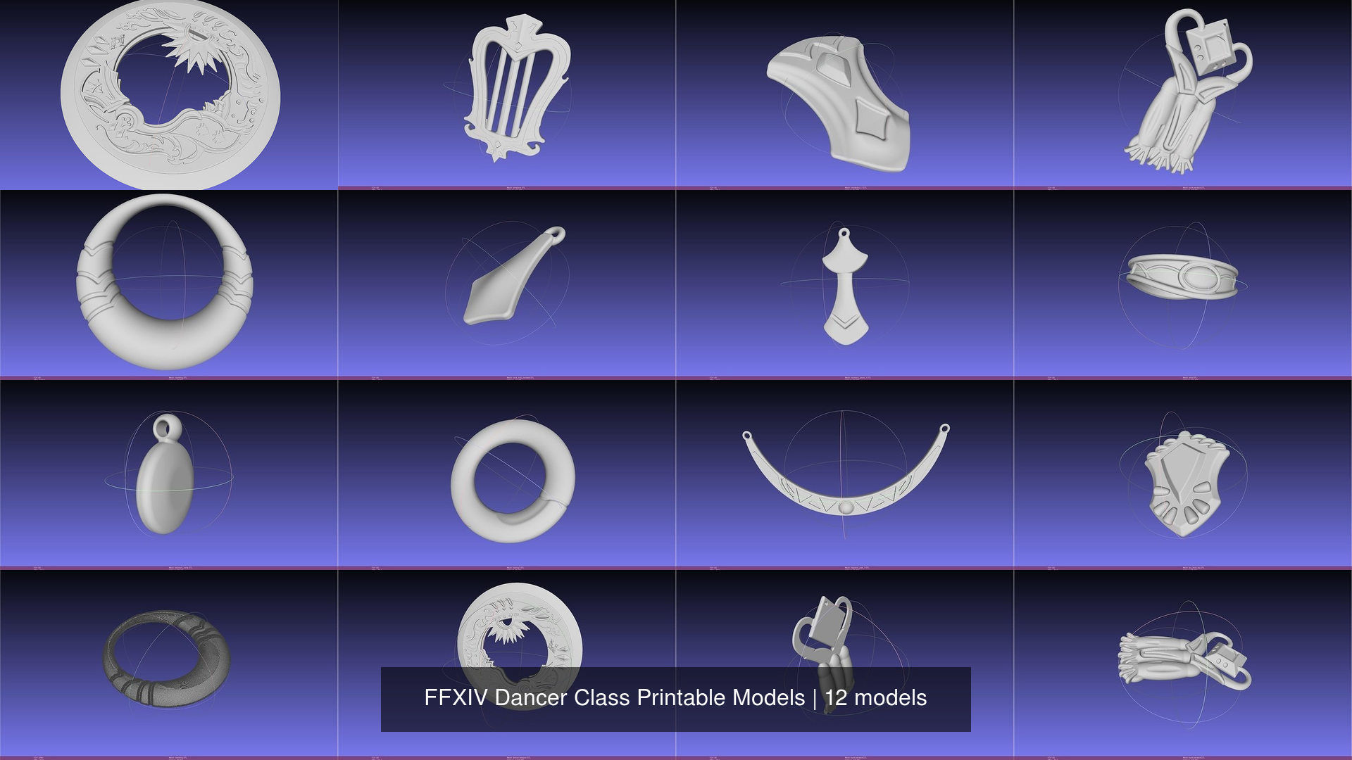 FFXIV Dancer Class Printable Models 3D Model Collection | CGTrader