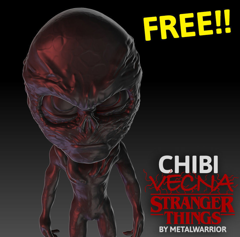 Strager Things - Vecna Chibi FREE free 3D model 3D printable | CGTrader