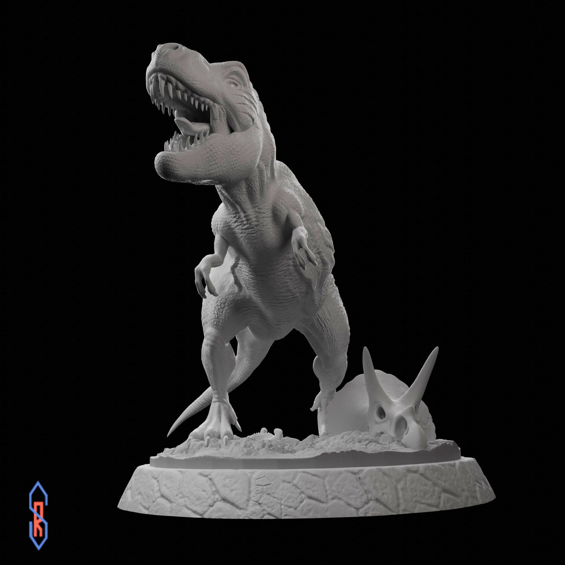 T- Rex collectible 3D model 3D printable | CGTrader