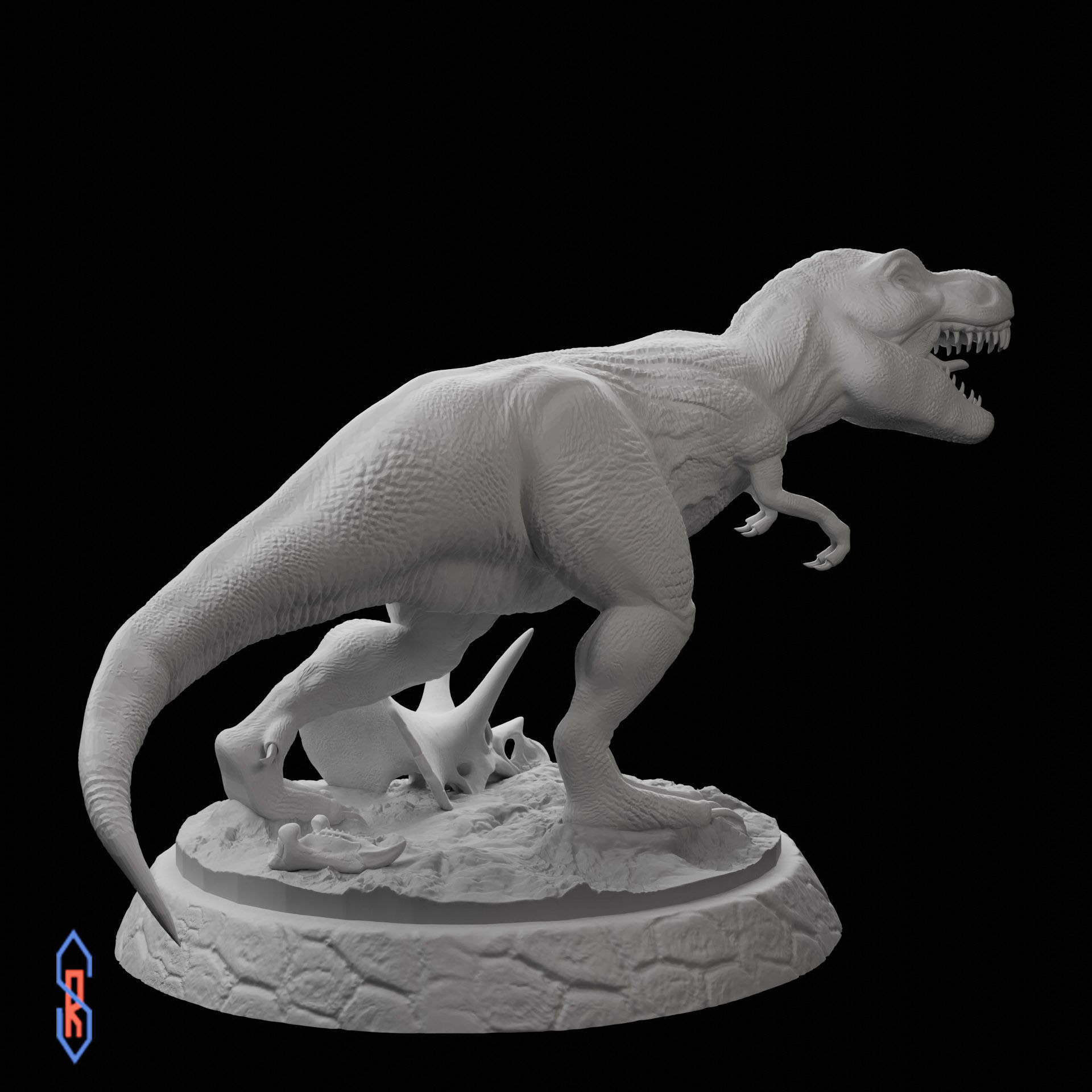 T- Rex collectible 3D model 3D printable | CGTrader
