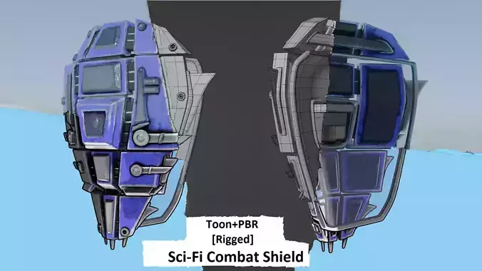 3D model Sci-Fi Combat Shield VR / AR / low-poly | CGTrader