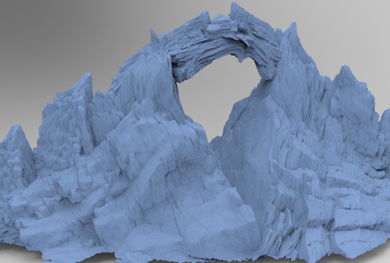 Gothic Cliffs Bridge 2 3D model | CGTrader