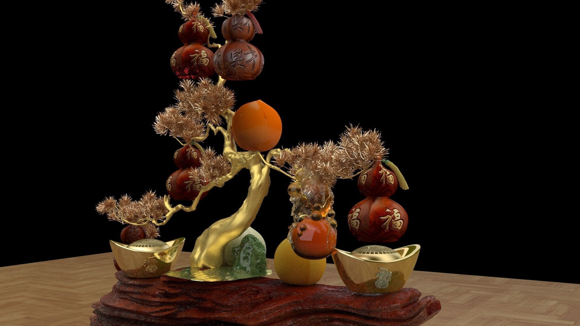 Chinese gourd tree 3D model | CGTrader