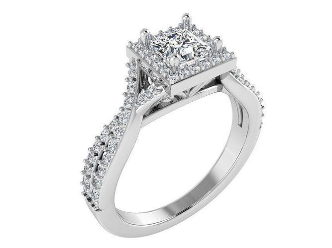 Diamond textured ring 3218 3D print model 3D model 3D printable | CGTrader