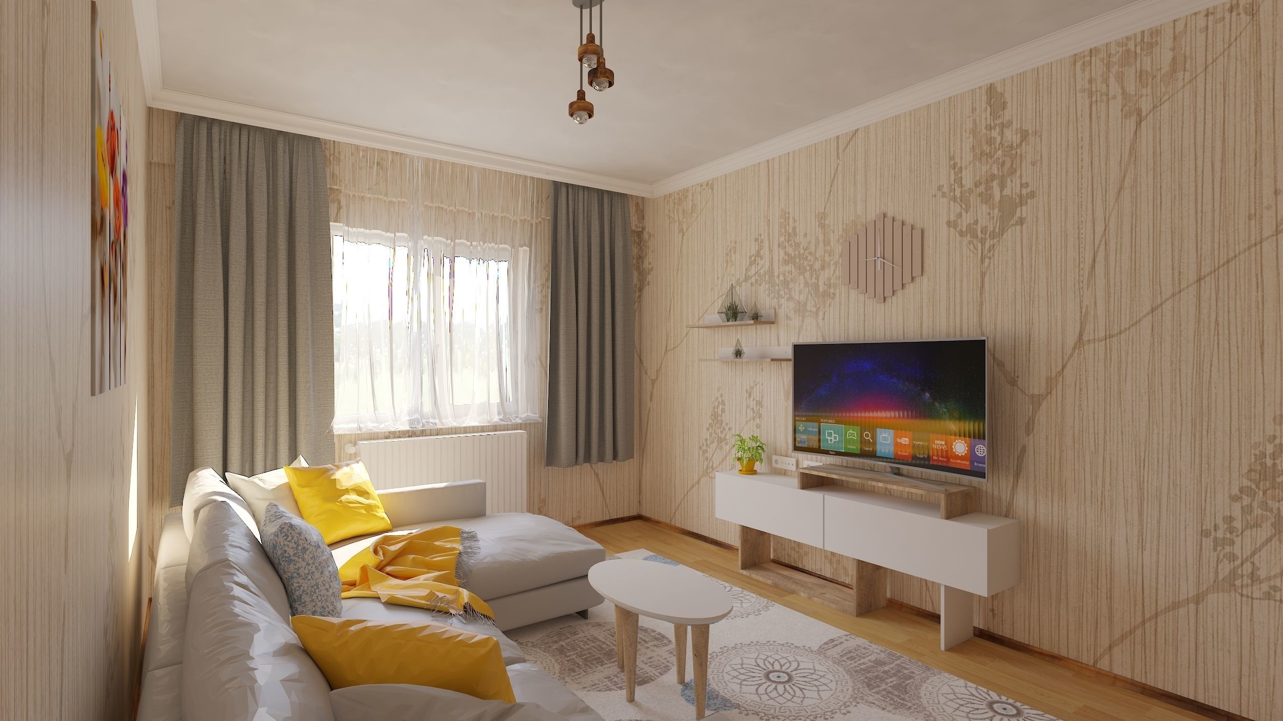 Living Room Interior Scene for 3Dmax Vray 3D model | CGTrader