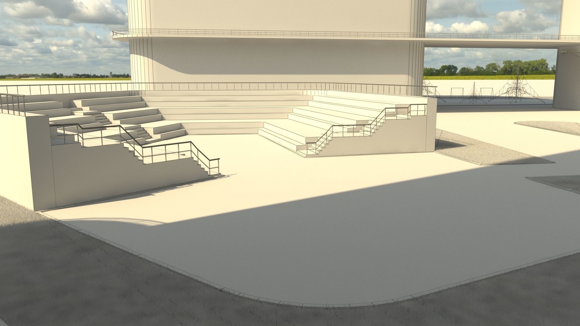 Glass Facade Residential Complex 3D model | CGTrader