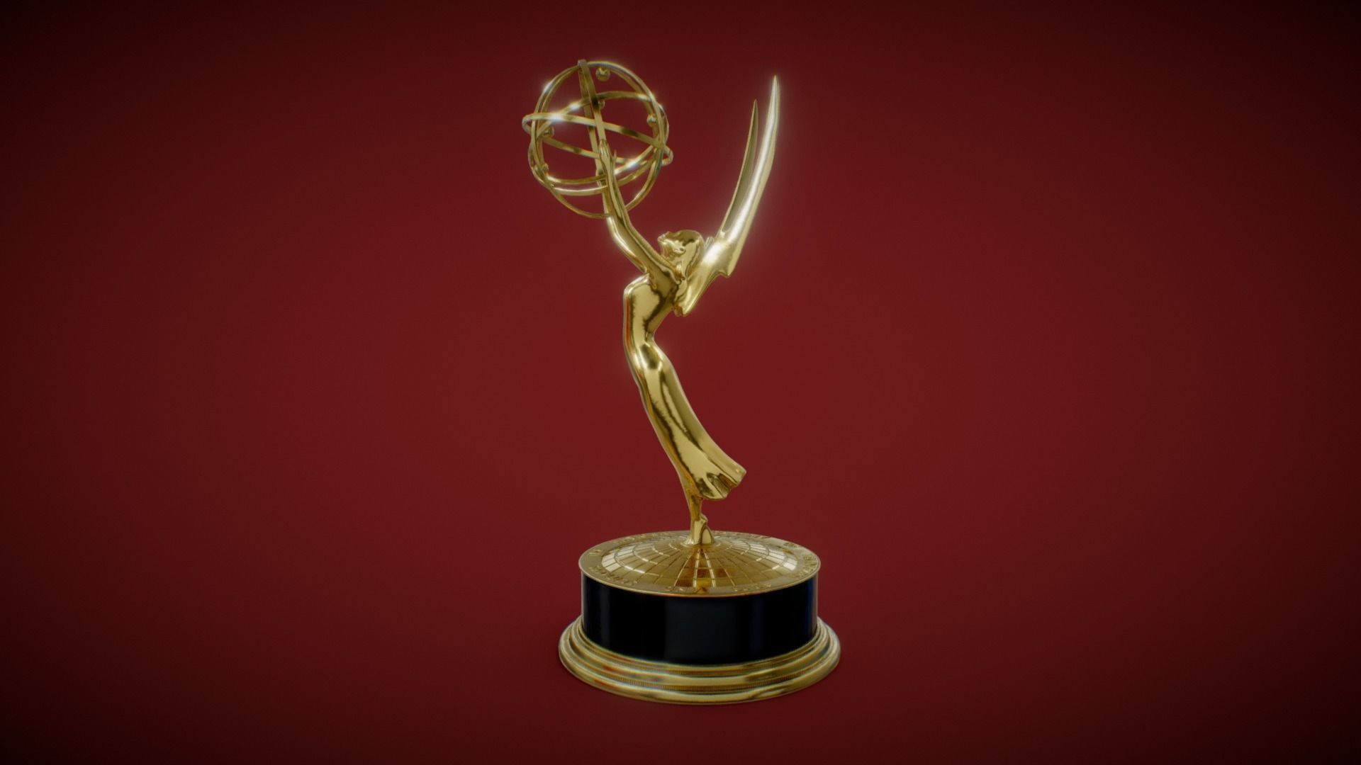 The Emmy Awards Statuette Trophy 3D model | CGTrader