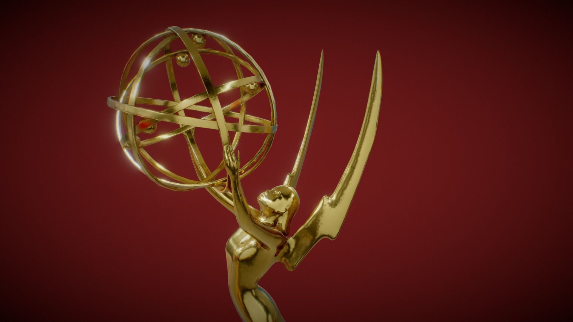 The Emmy Awards Statuette Trophy 3D model | CGTrader