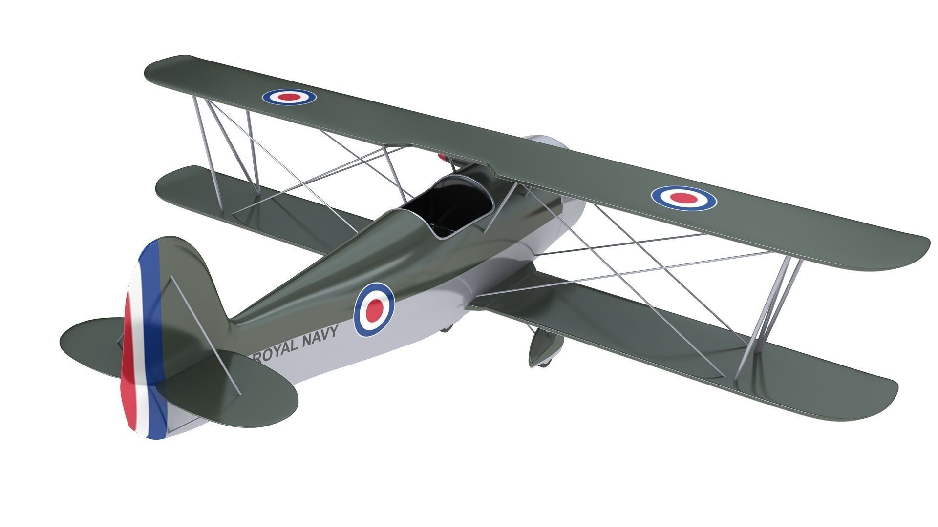 British Royal Navy Biplane 3D model | CGTrader