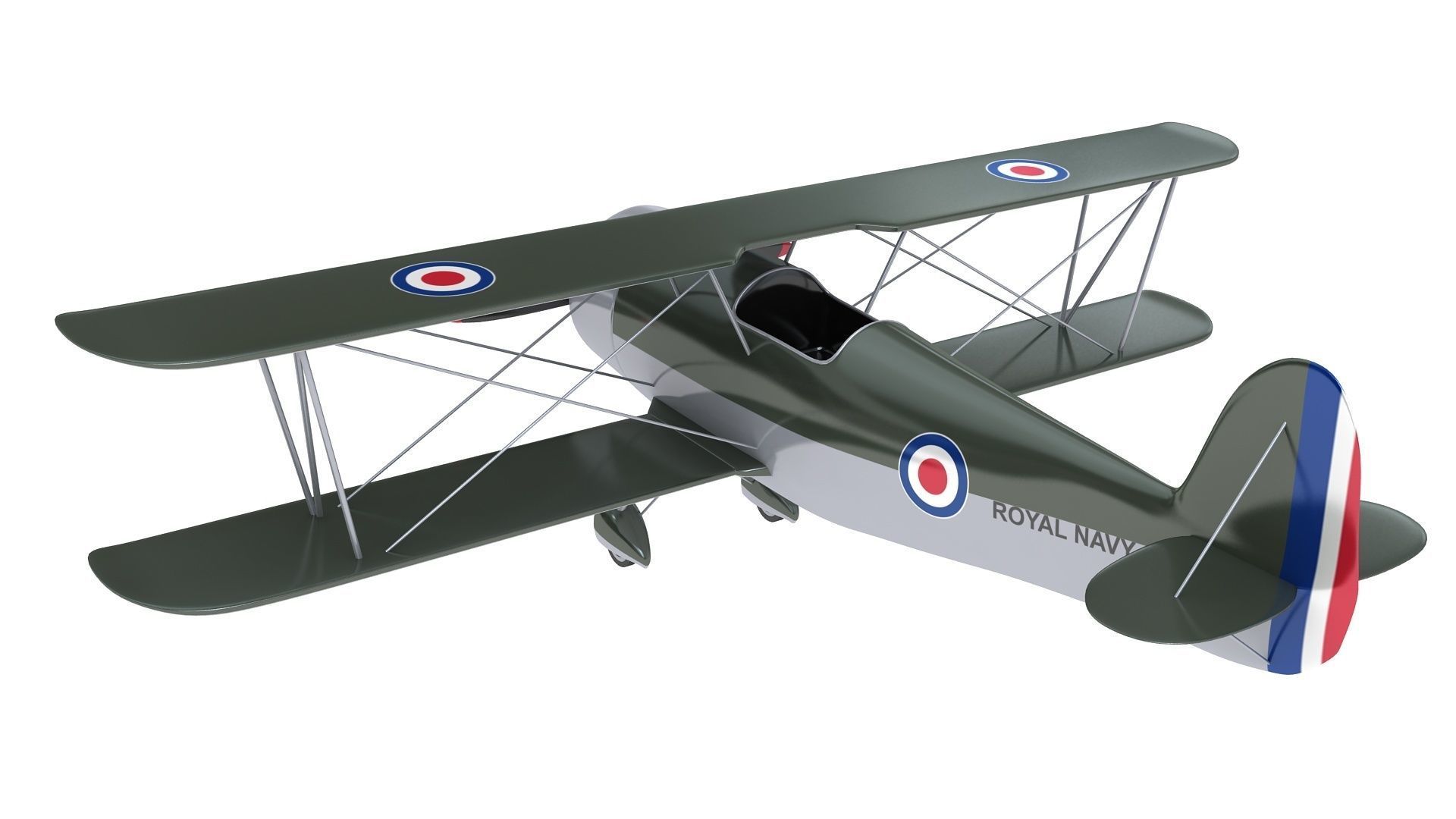 British Royal Navy Biplane 3D model | CGTrader