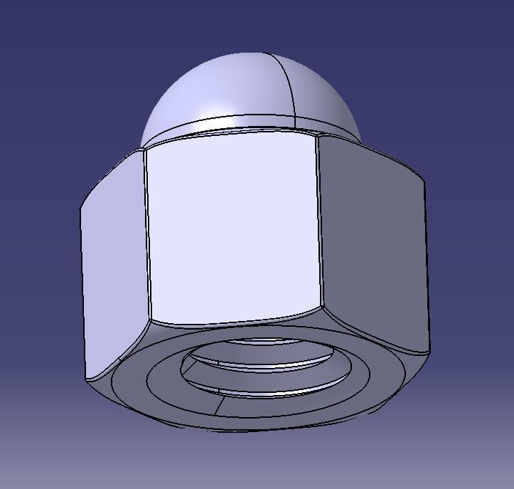 M12 Locking Acorn Nuts 3D model 3D printable | CGTrader