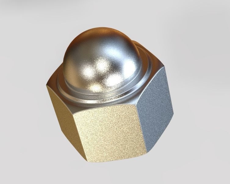 M12 Locking Acorn Nuts 3D model 3D printable | CGTrader