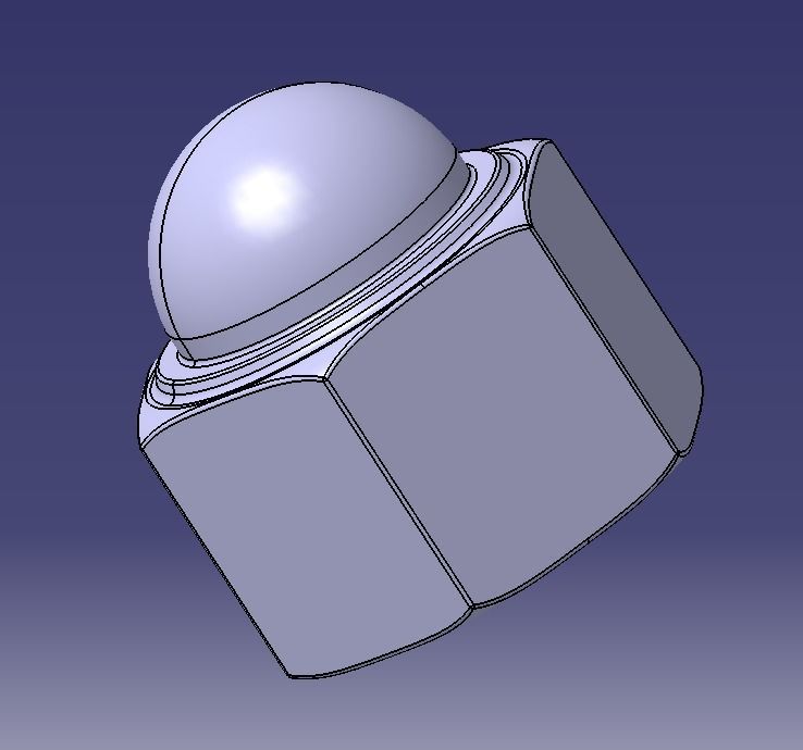 M12 Locking Acorn Nuts 3D model 3D printable | CGTrader