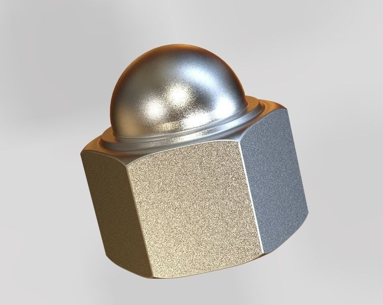 M12 Locking Acorn Nuts 3D model 3D printable | CGTrader