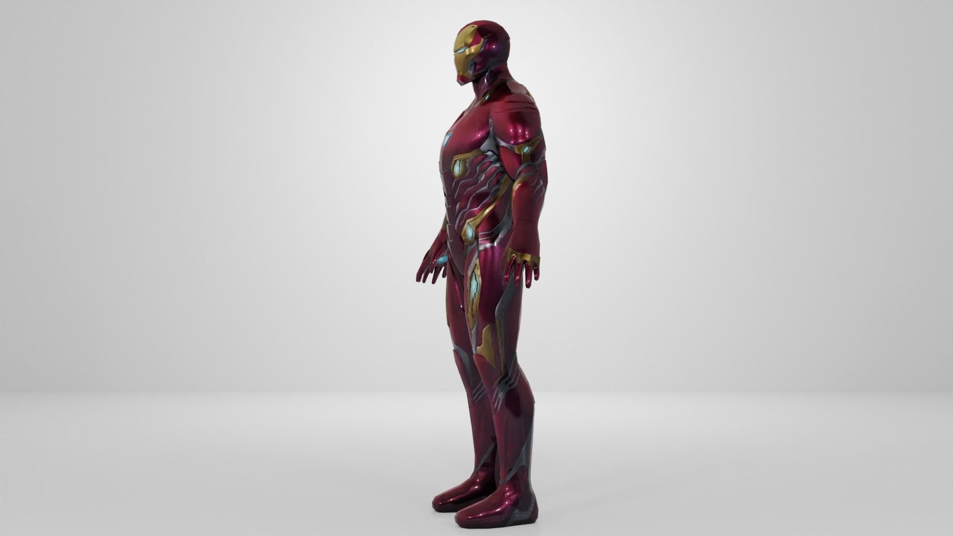3D model Iron Man Mk 50 character Low-poly 3D model VR / AR / low-poly ...