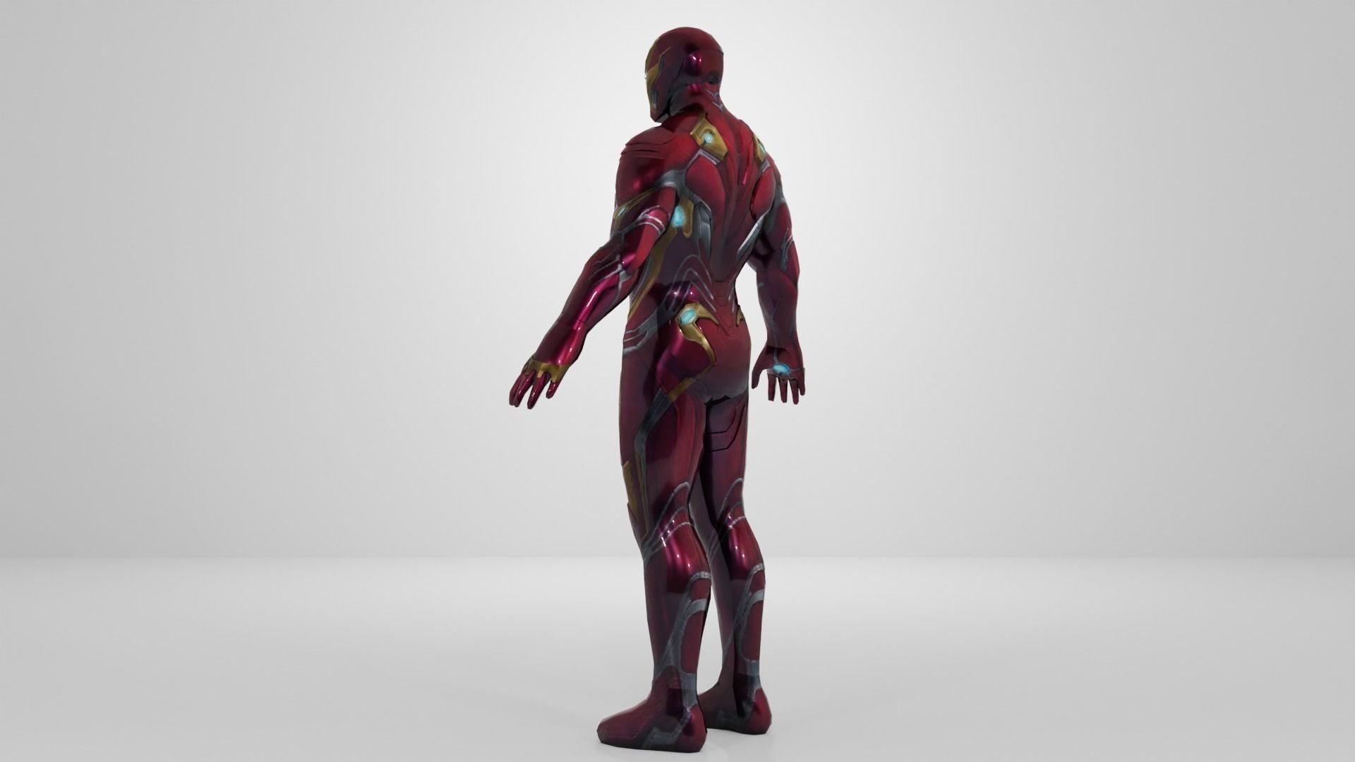 3D model Iron Man Mk 50 character Low-poly 3D model VR / AR / low-poly ...