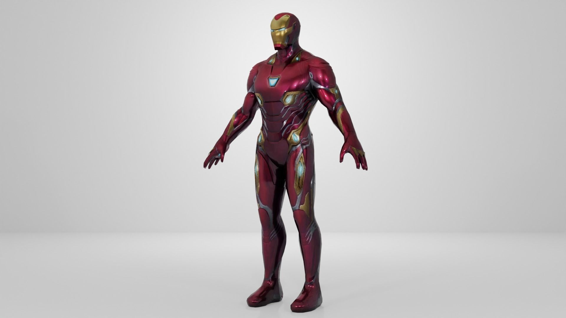 3D model Iron Man Mk 50 character Low-poly 3D model VR / AR / low-poly ...