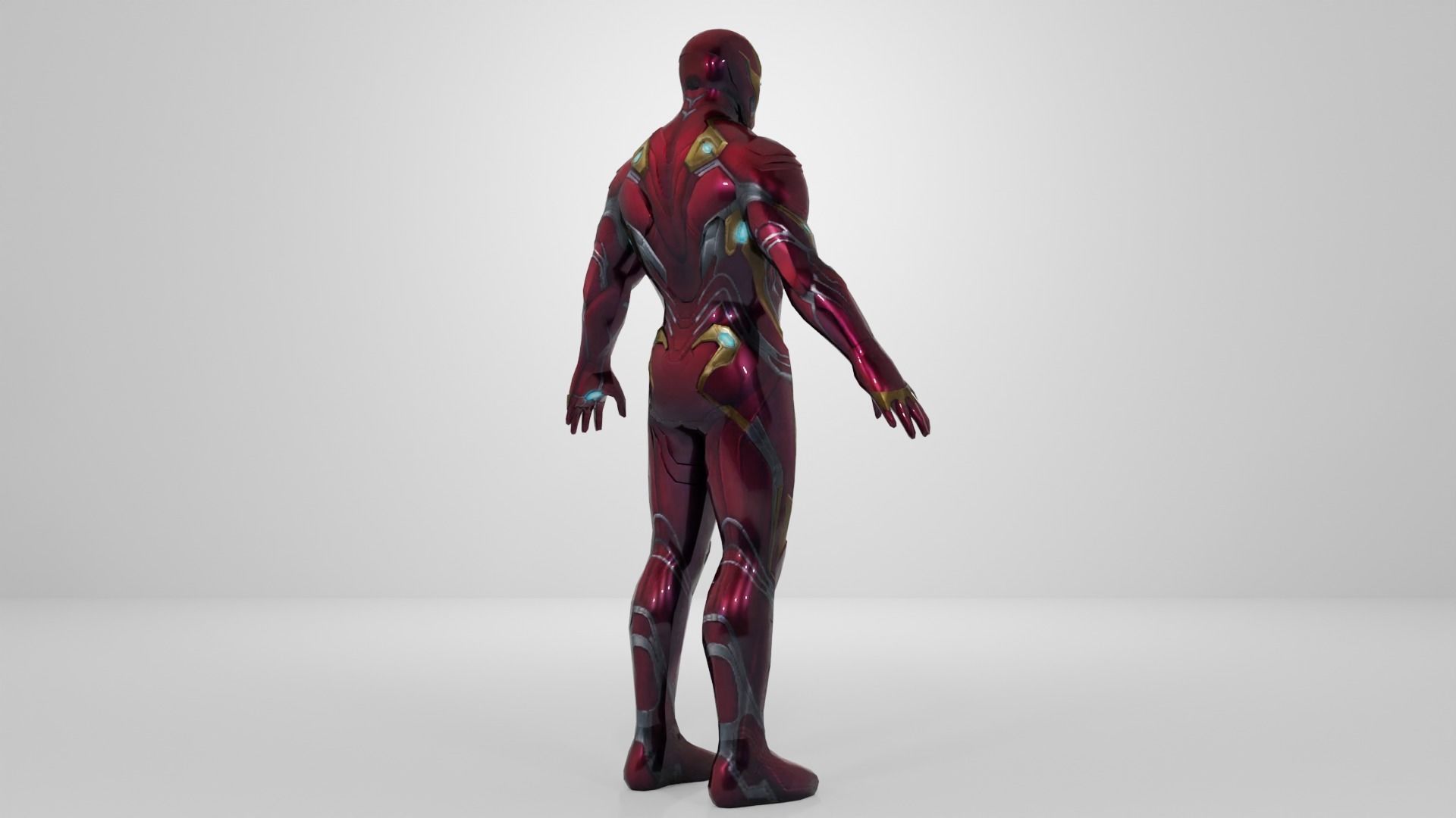 3D model Iron Man Mk 50 character Low-poly 3D model VR / AR / low-poly ...