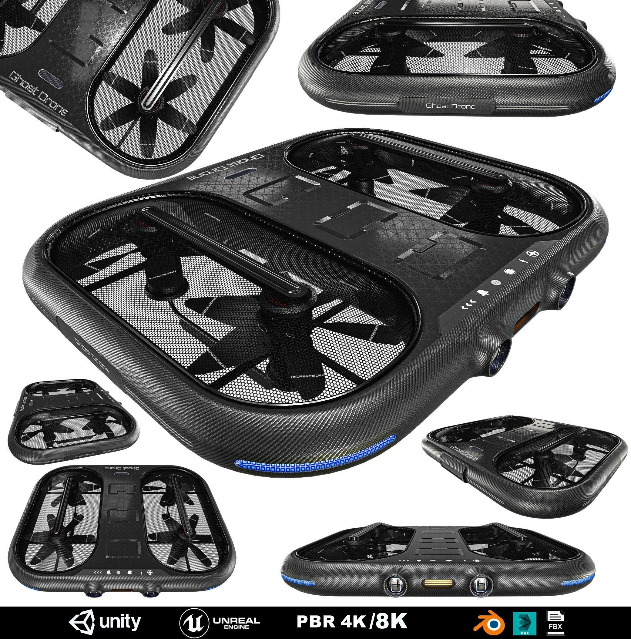 3D model Small Military Drone VR / AR / low-poly | CGTrader