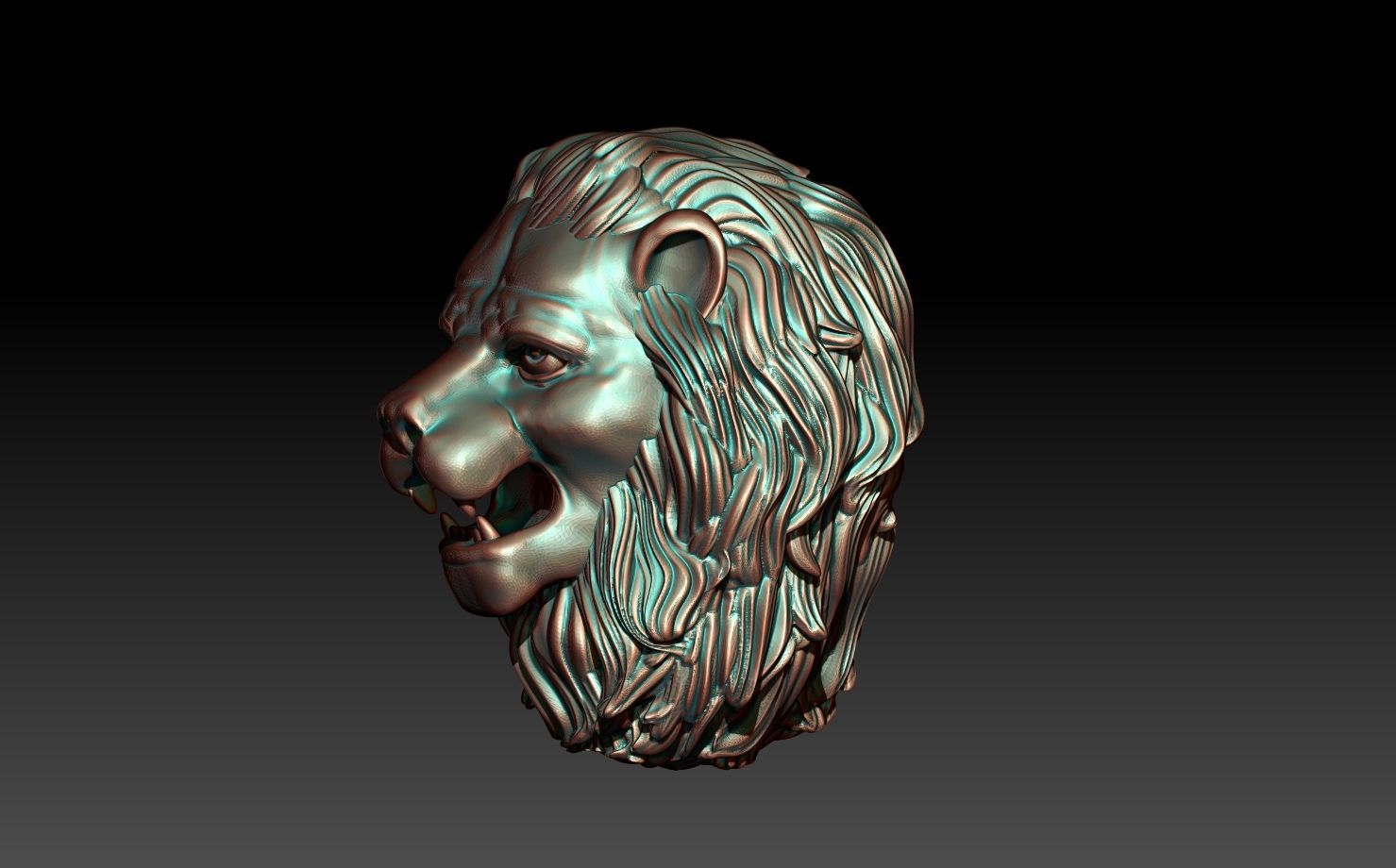LION HEAD 3D model 3D printable | CGTrader