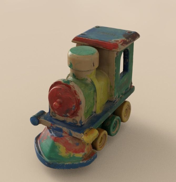 painted train 3D model | CGTrader