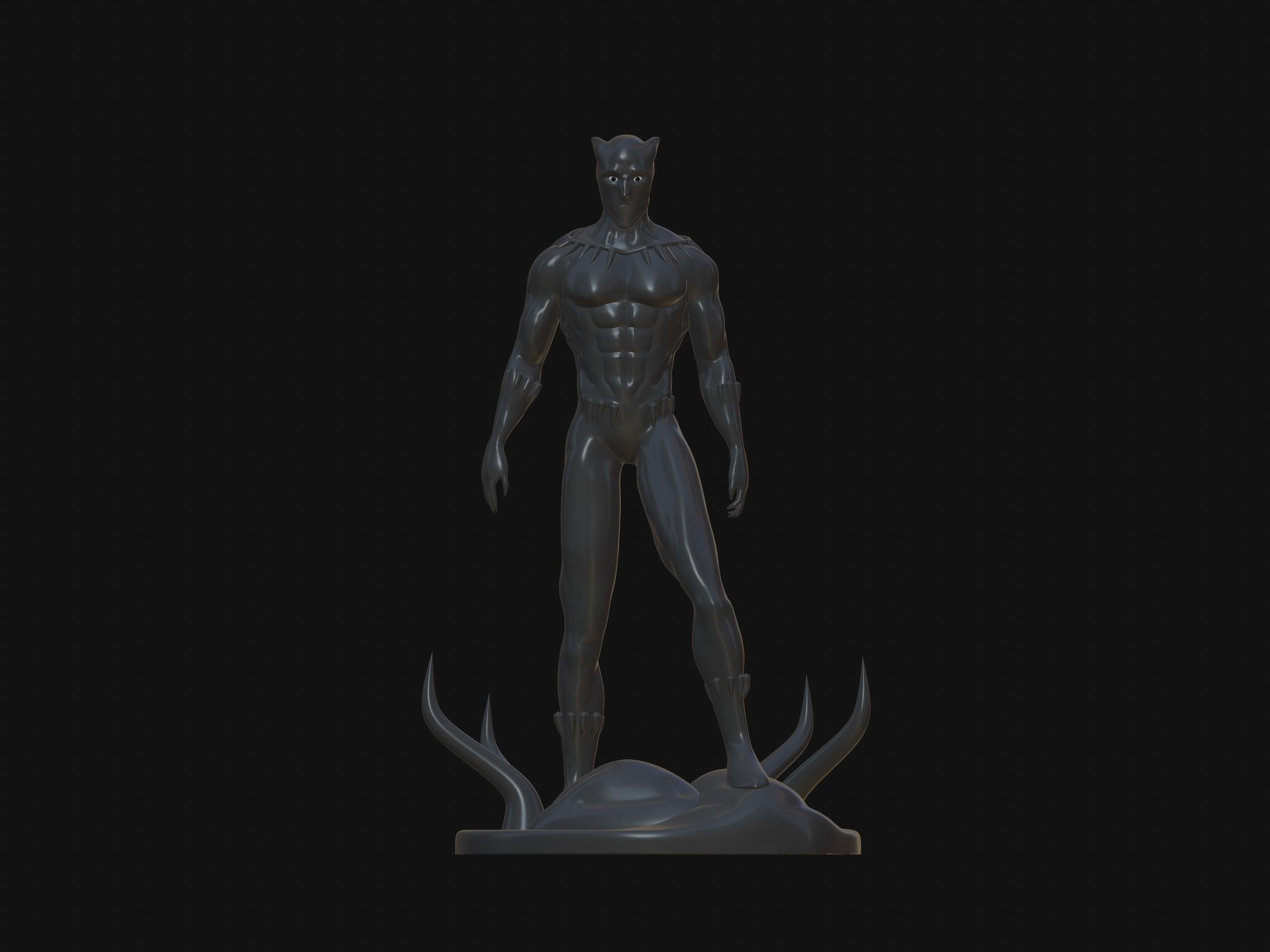 black panther base simple 3D model 3D printable | CGTrader