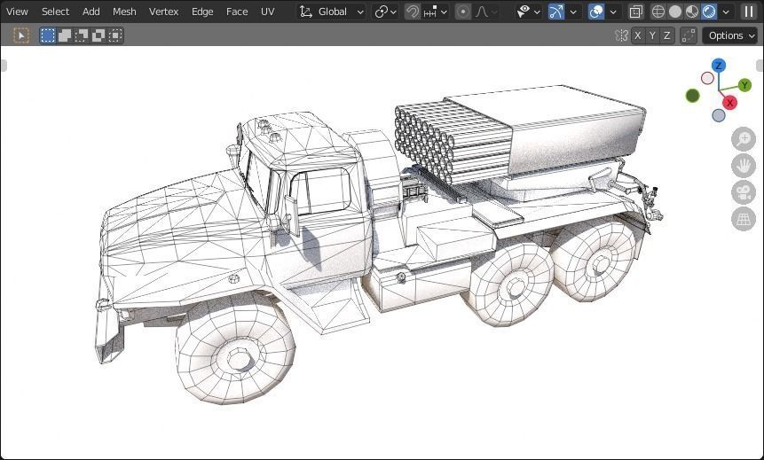 3D model BM21 GRAD Rocket Launcher VR / AR / low-poly | CGTrader