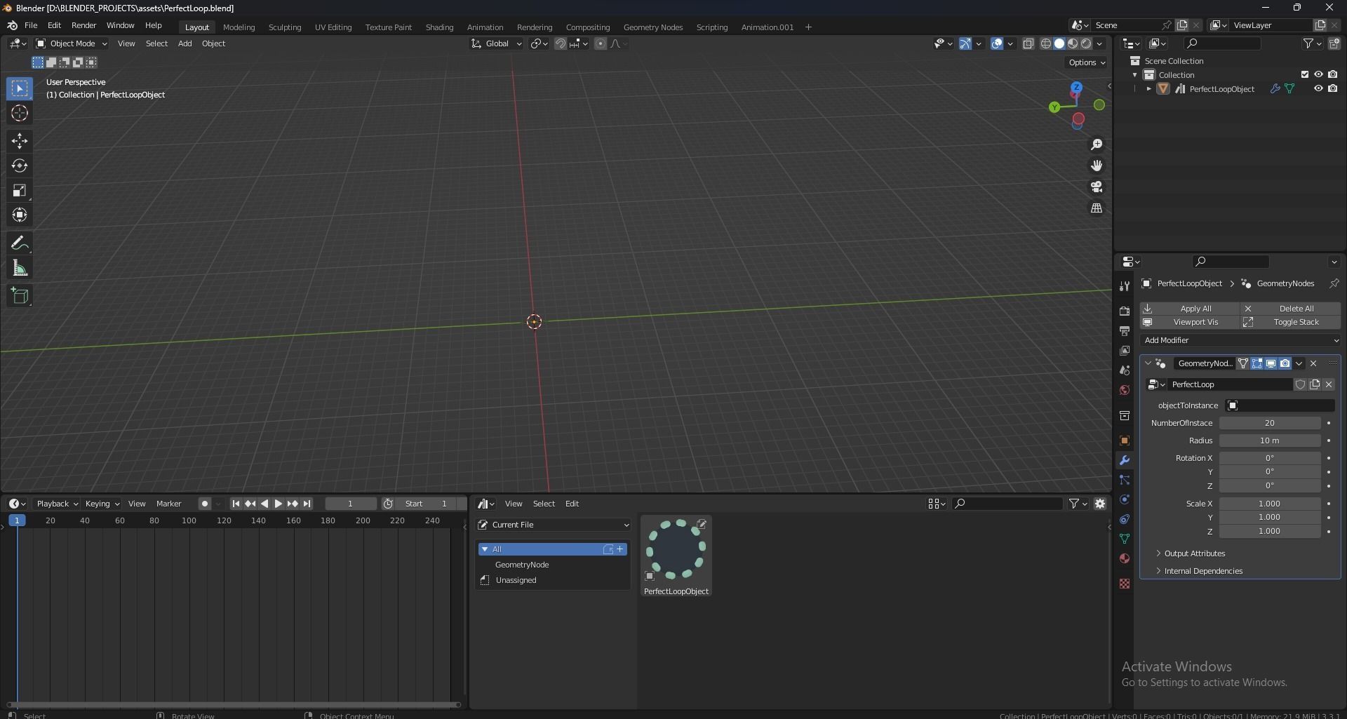 Blender Geometry Node Perfectloop To Make Loop Of Objects Free 3d Model Cgtrader 8987