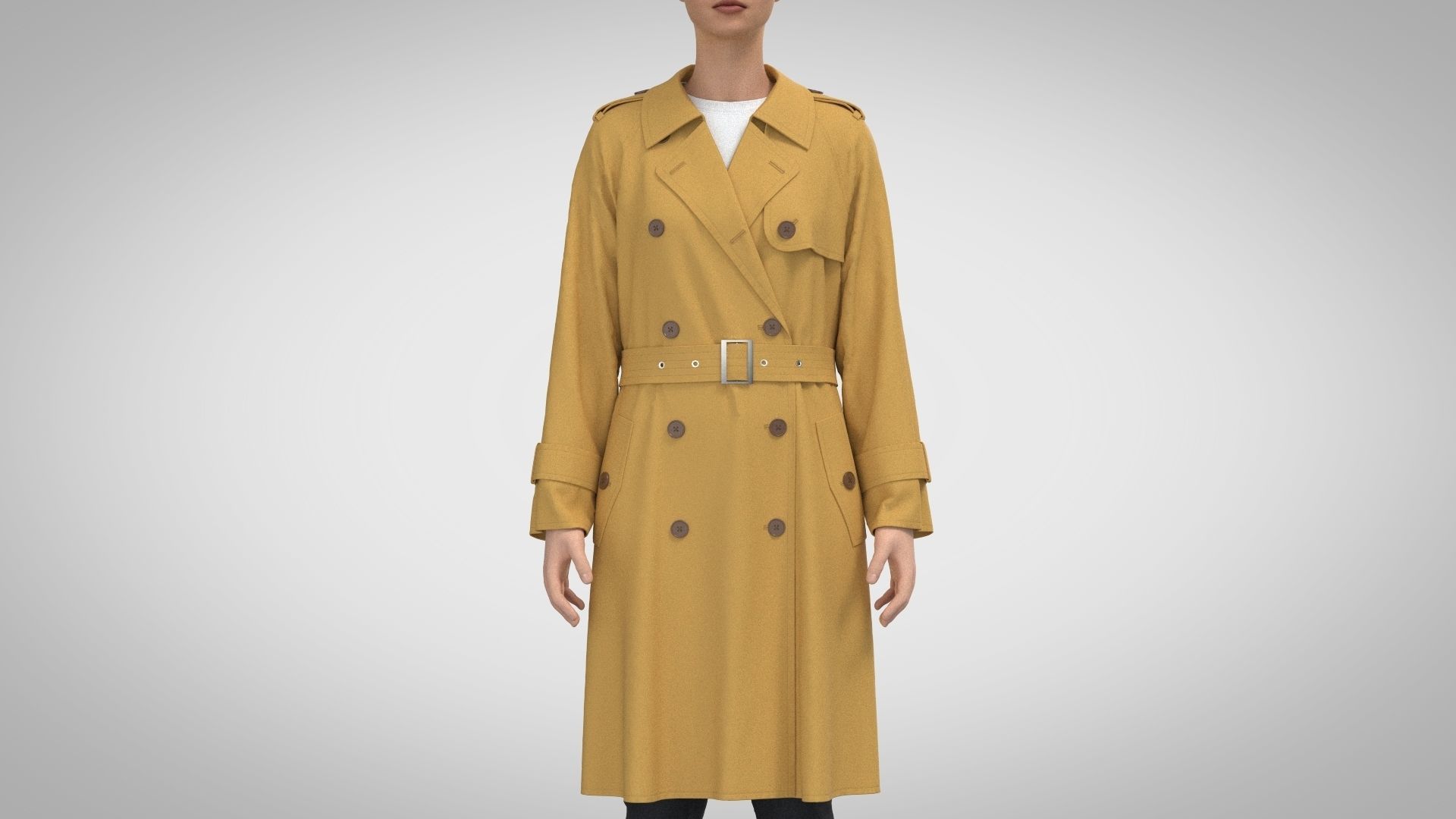 Women Trench Coat 3D model | CGTrader