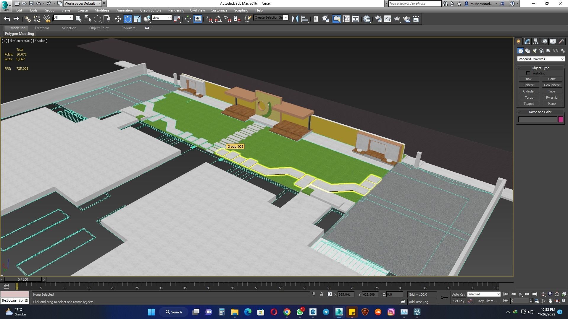 Rendered 3d model of a landscape design residential front yard 3D model ...