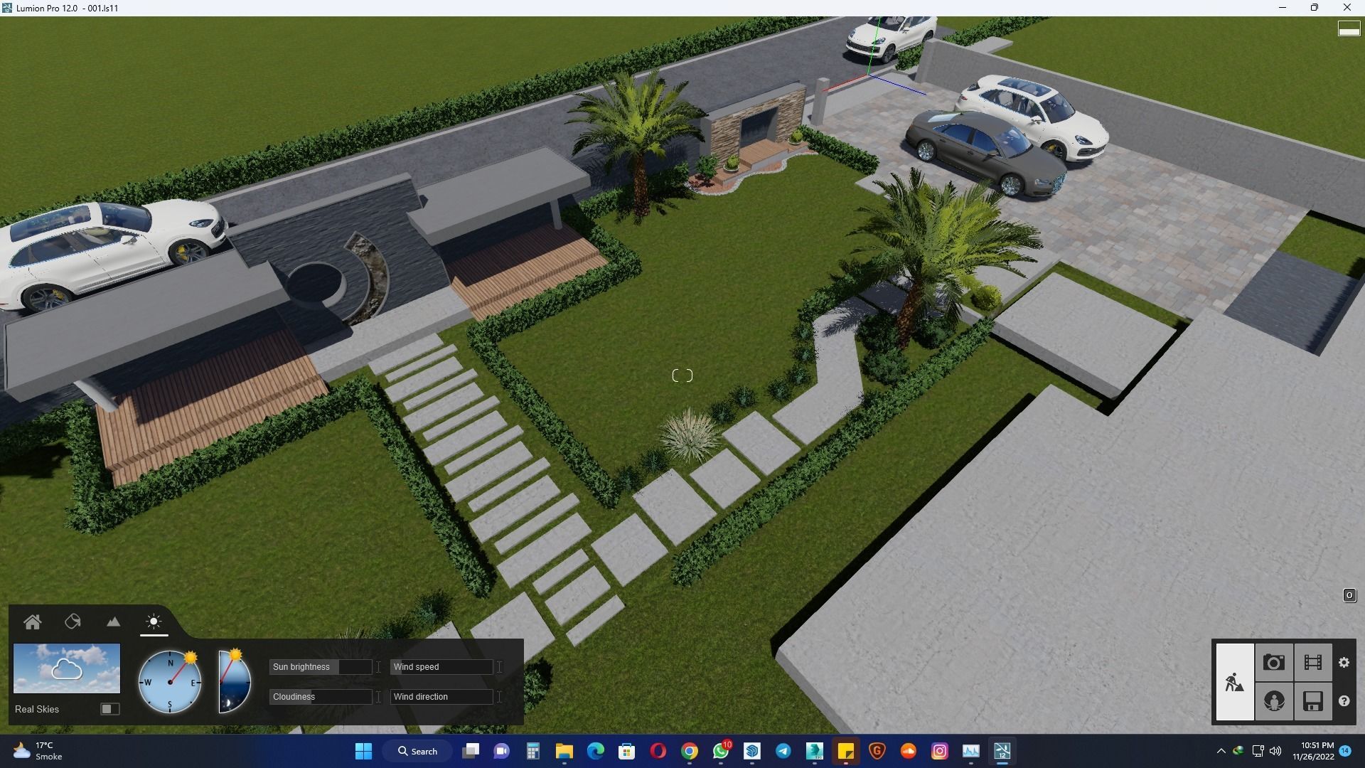 Rendered 3d model of a landscape design residential front yard 3D model ...