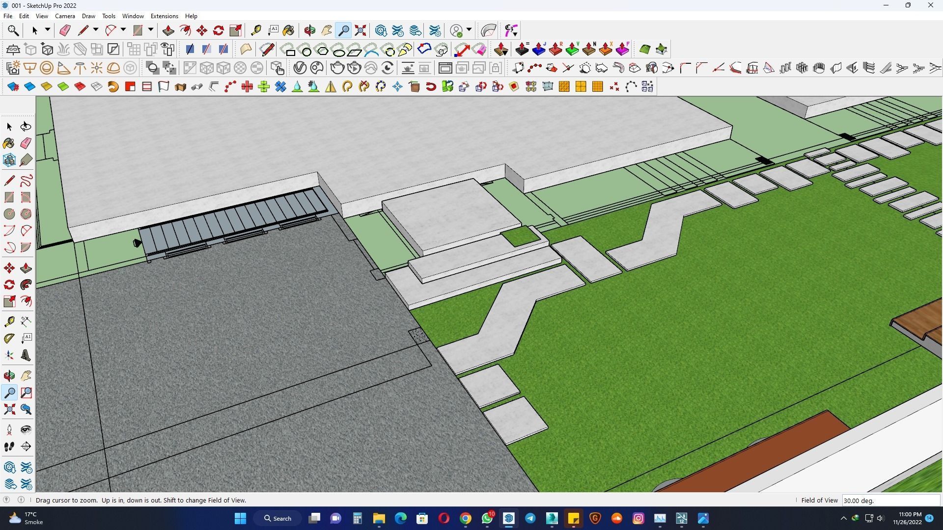 Rendered 3d model of a landscape design residential front yard 3D model ...