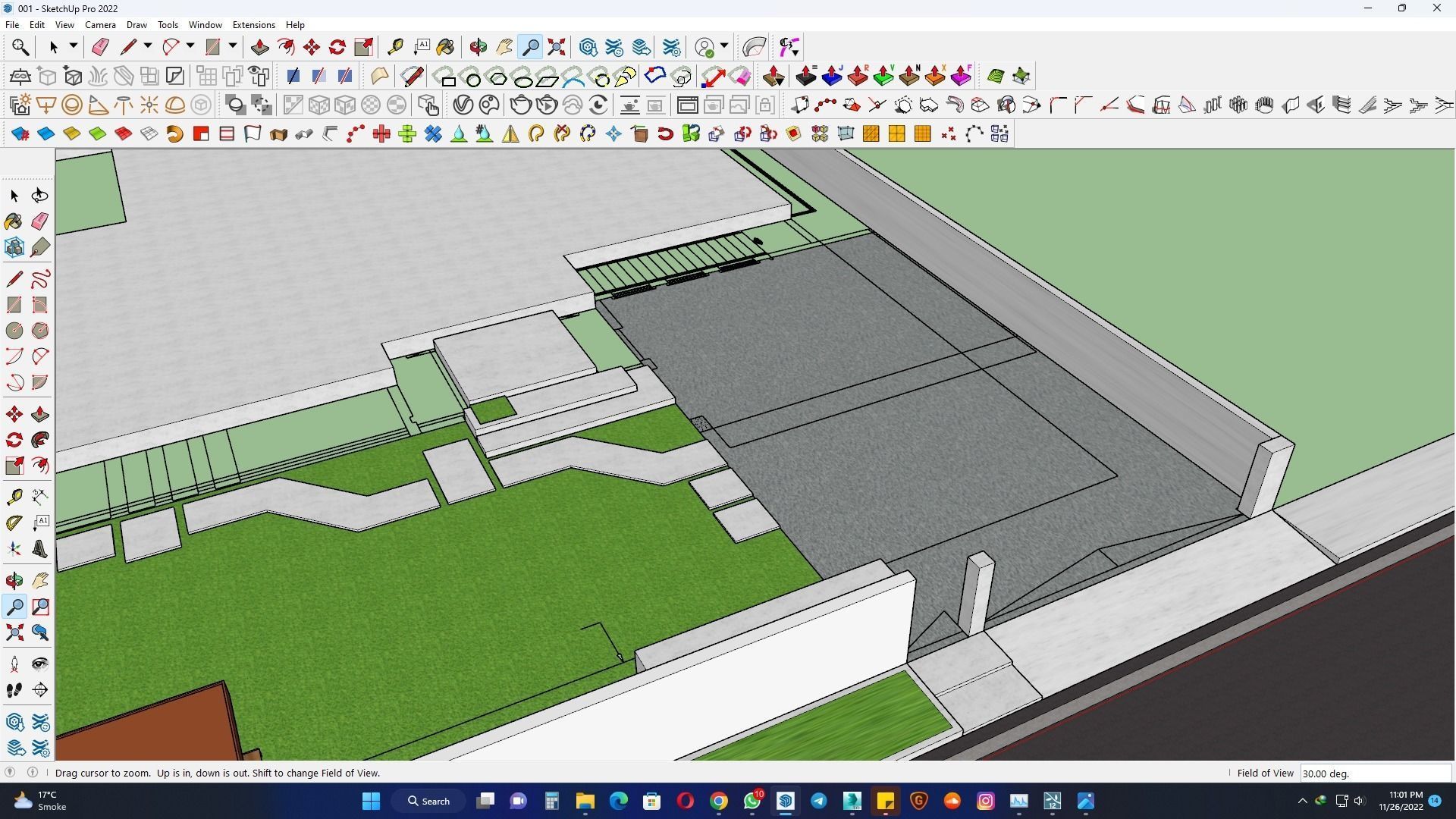 Rendered 3d model of a landscape design residential front yard 3D model ...