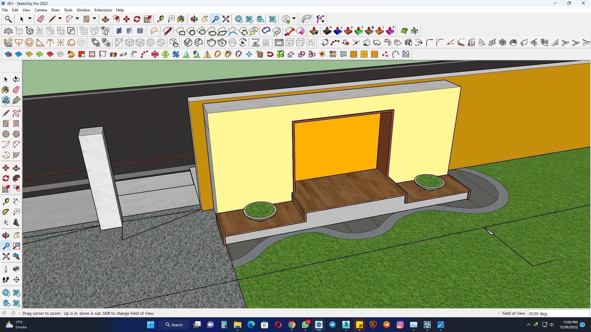 Rendered 3d model of a landscape design residential front yard 3D model ...