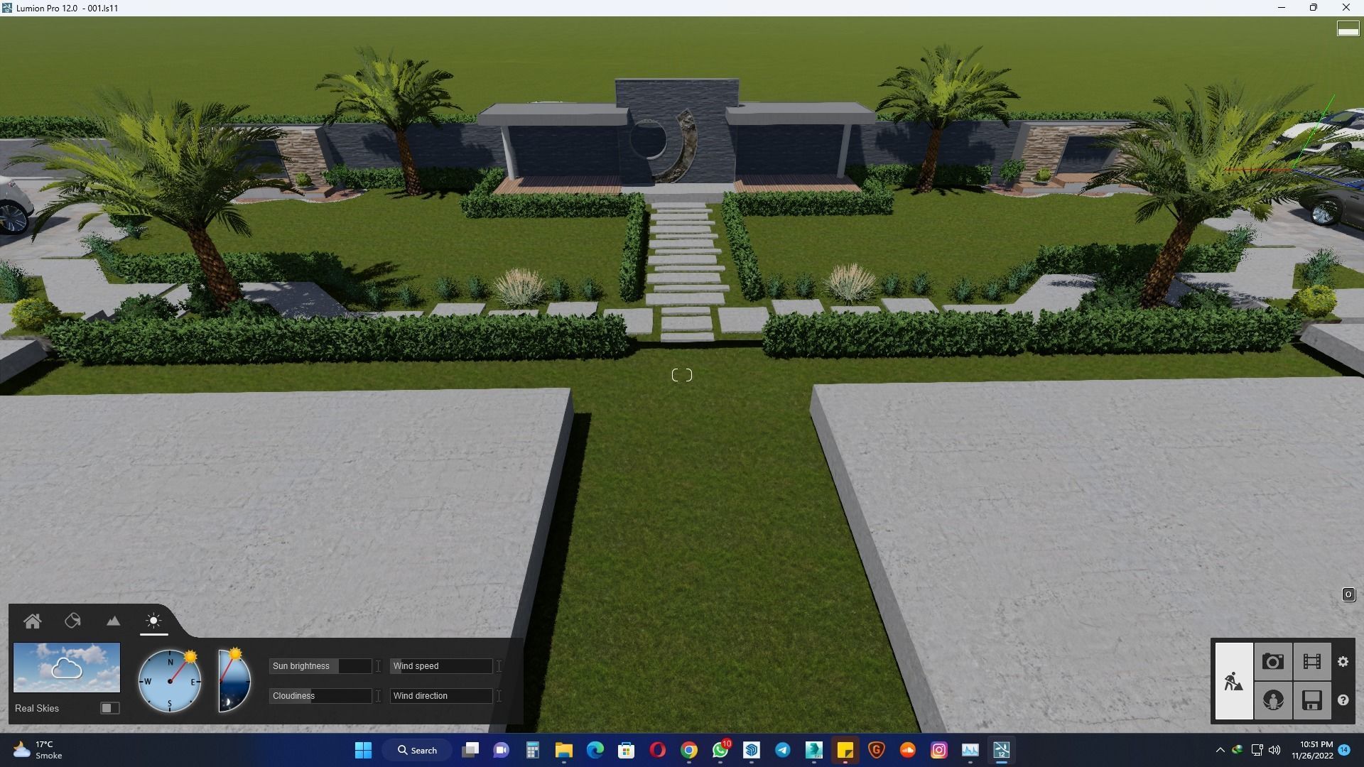 Rendered 3d model of a landscape design residential front yard 3D model ...