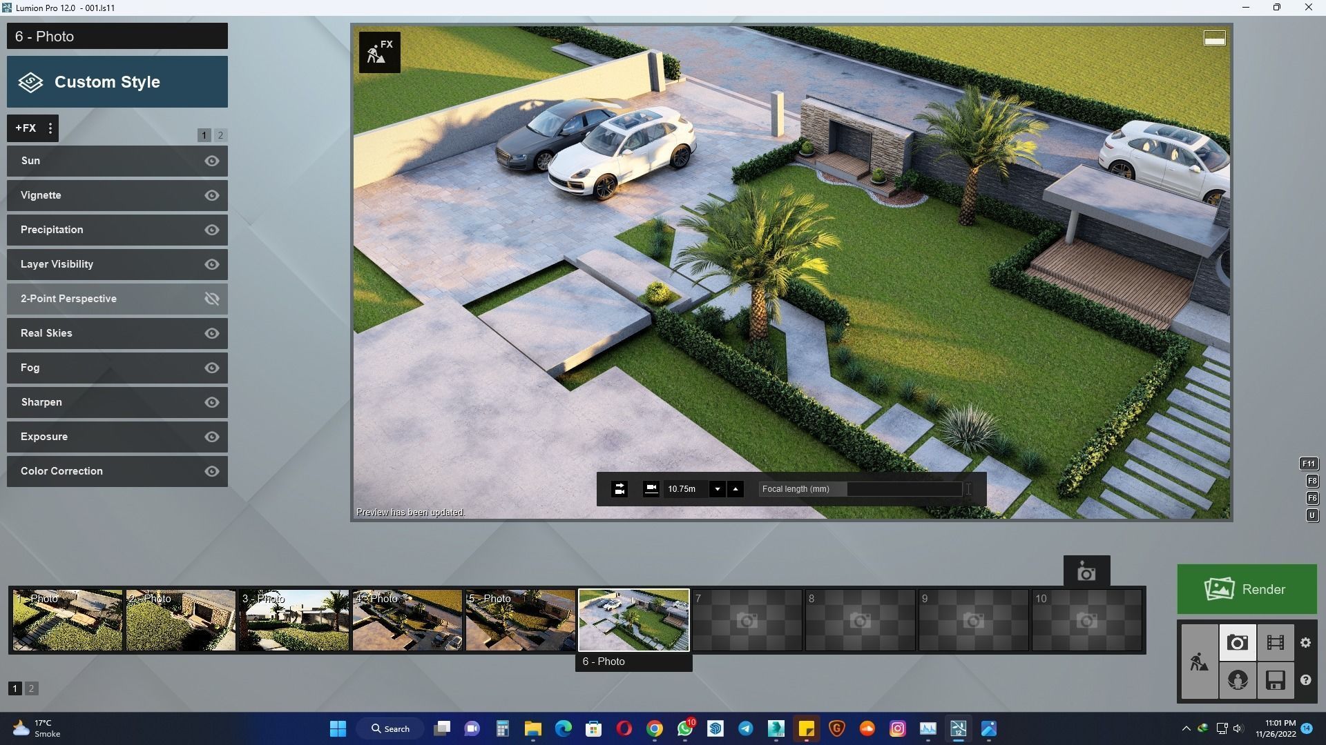 Rendered 3d model of a landscape design residential front yard 3D model ...