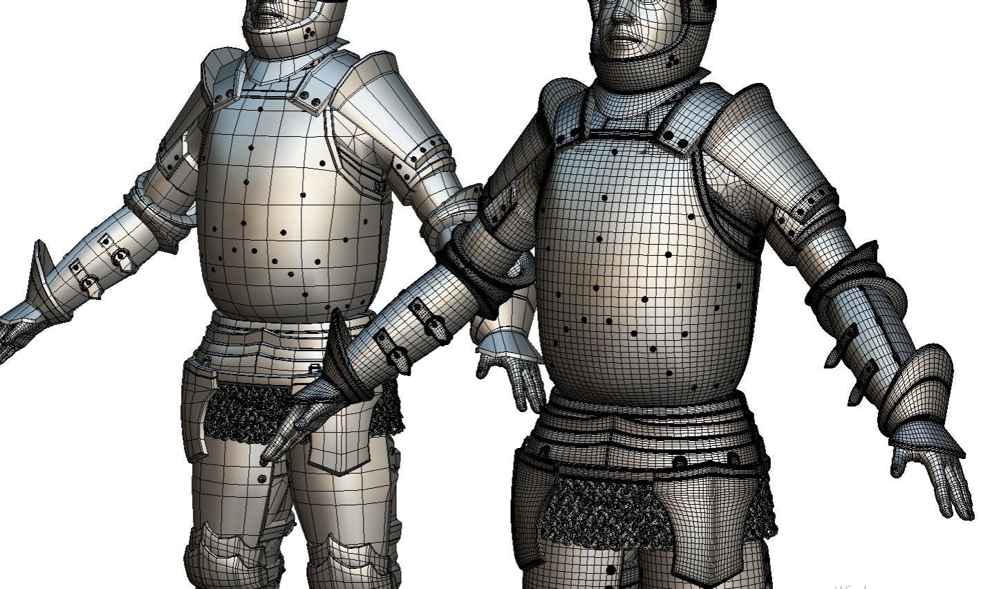 3D model Subdivision 3D Men The Heavy Knight VR / AR / low-poly | CGTrader