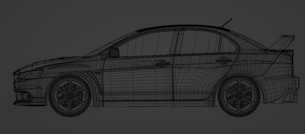 Mitsubishi lancer evo free 3D model | CGTrader