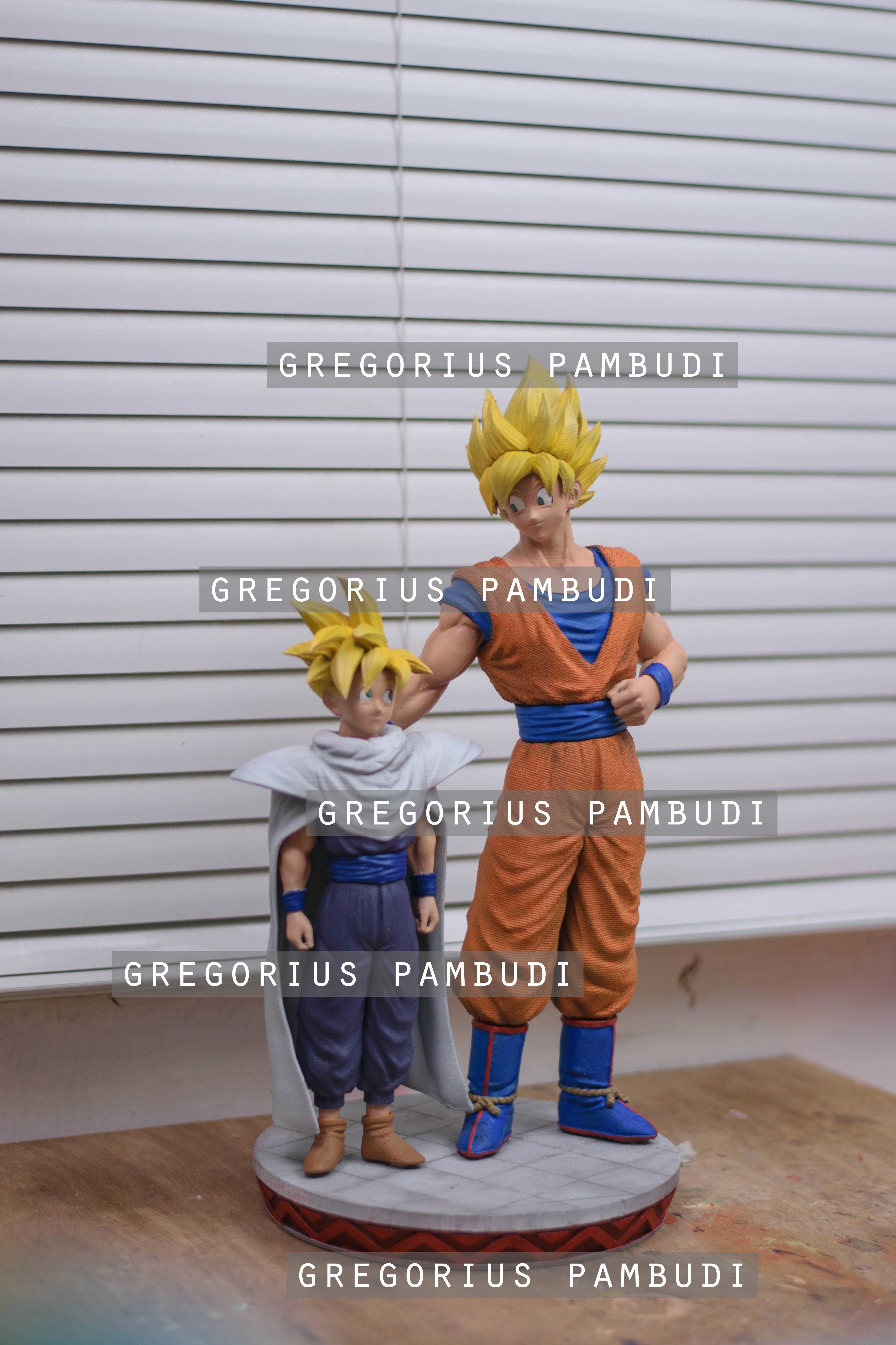 Dragon Ball Goku and Gohan Fan Art Statue 3d Printable 3D model 3D ...